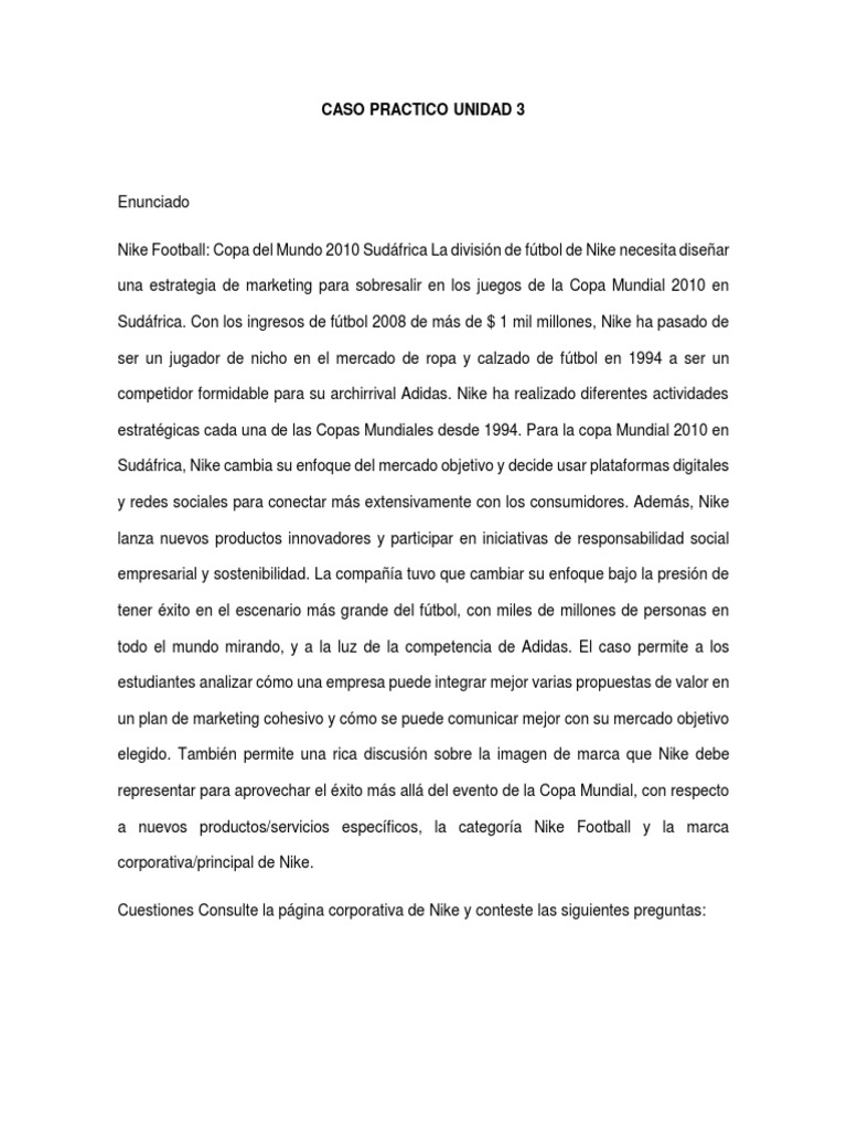 Caso Practico | PDF | Nike | Marca