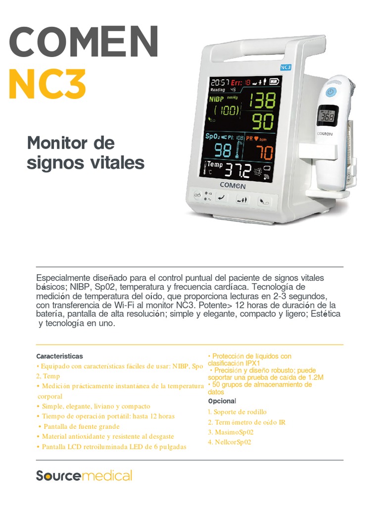 Comen NC3 | PDF | Presión sanguínea | Monitor de computadora