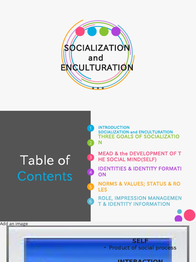 SOCIALIZATION and ENCULTURATION | PDF | Identity (Social Science ...