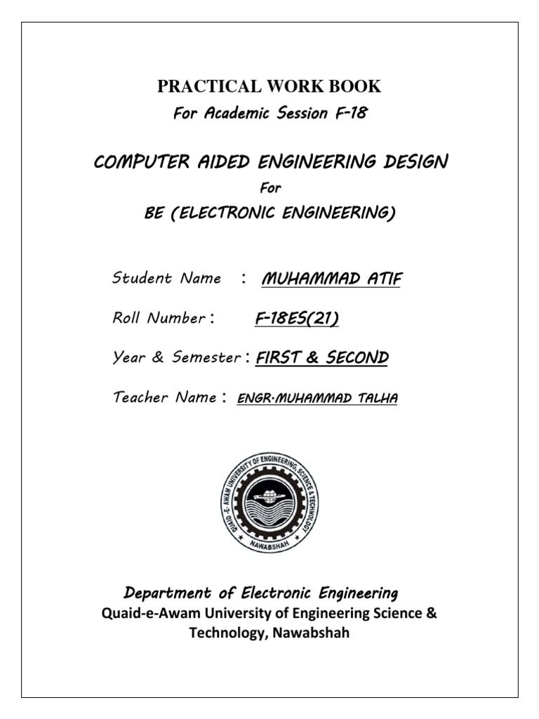 Computer Aided Engineering Design Practical Work Book Pdf Inductor Capacitor 