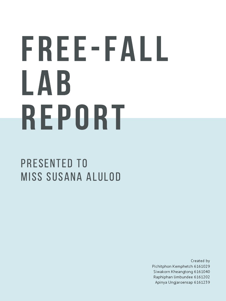 Free-Fall Lab Report-4 | PDF | Accuracy And Precision | Experiment