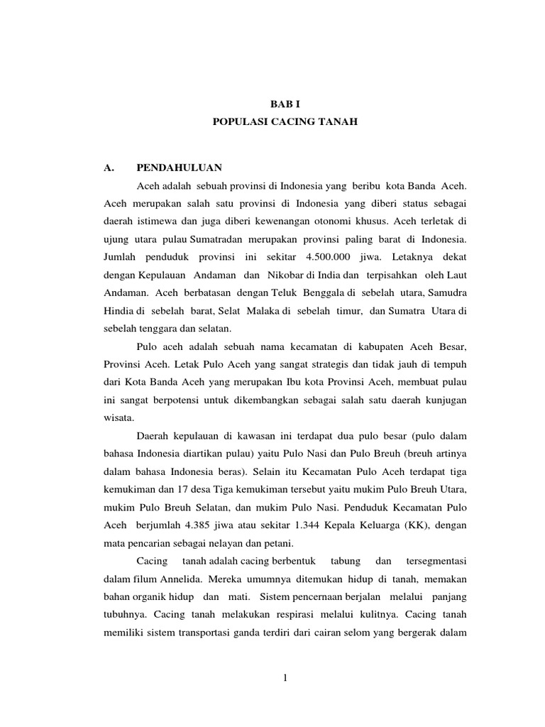 1 Laporan Cacing | PDF