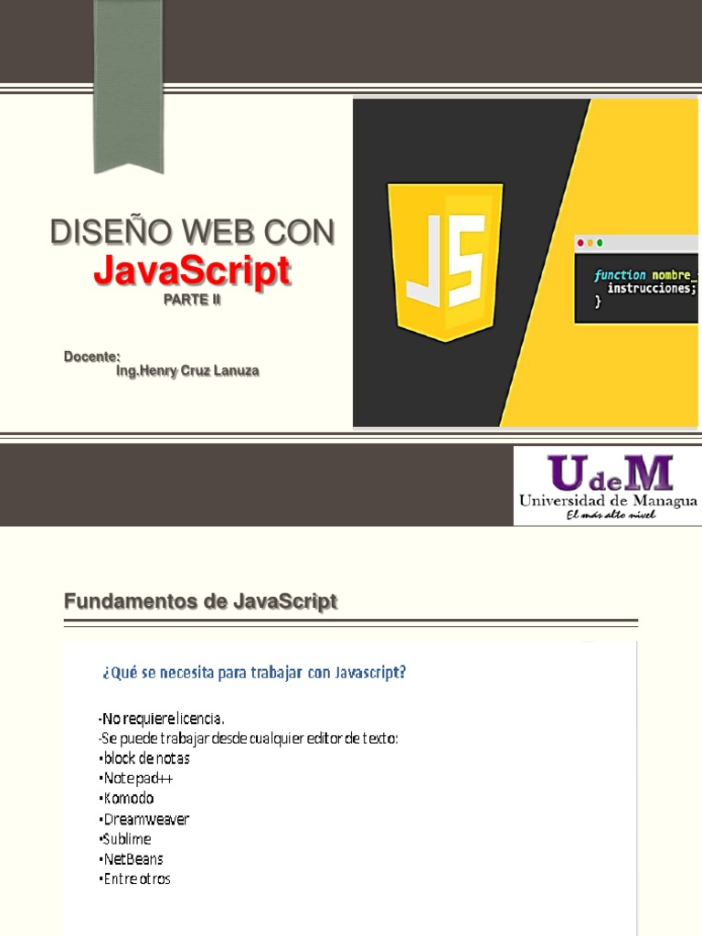 Fundamentos de JavaScript | PDF