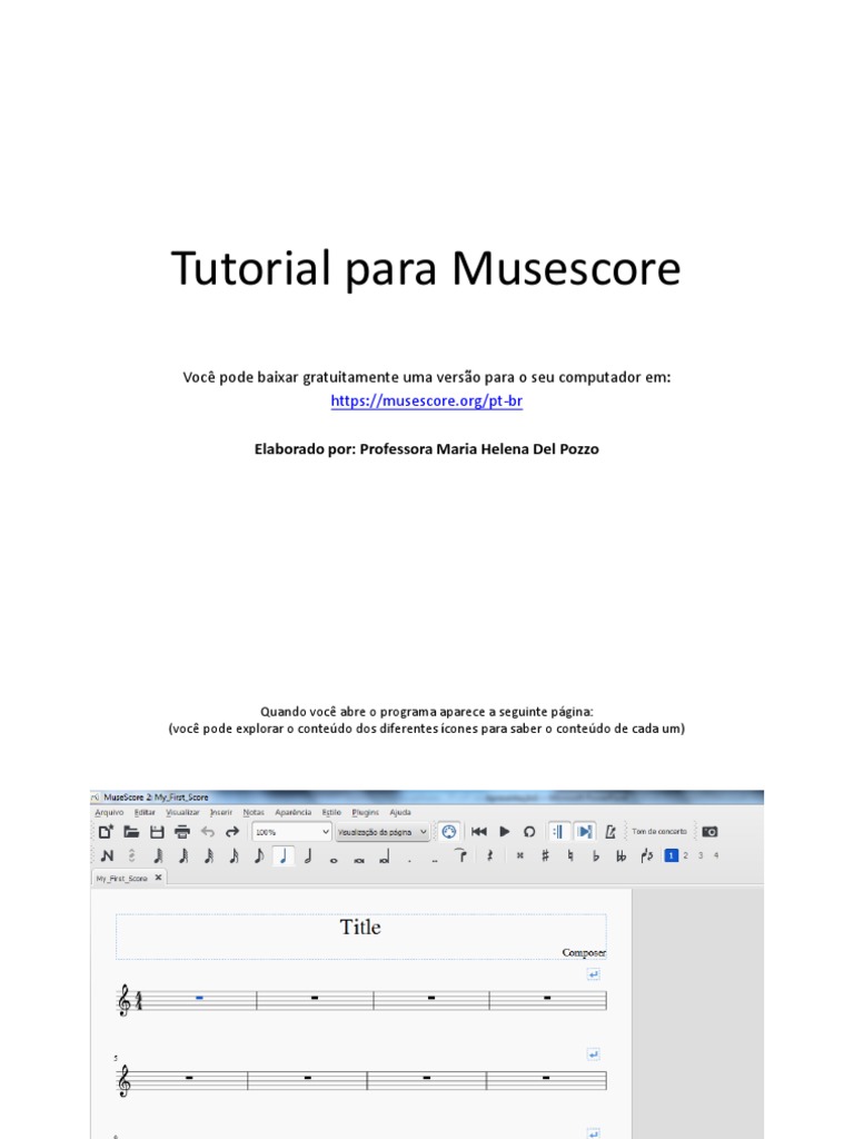 Tutorial para Musescore | PDF | Coro | Partituras