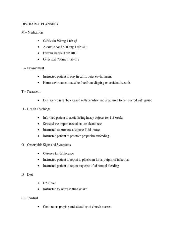Discharge | PDF | Caesarean Section | Childbirth
