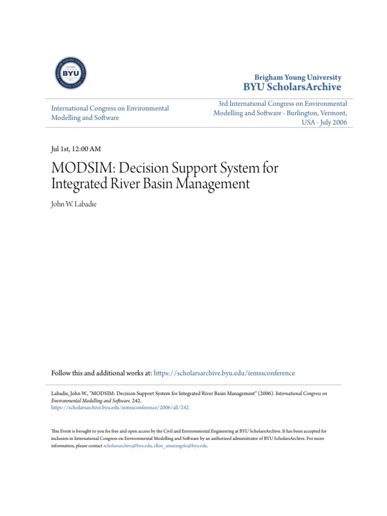 Modsim | PDF | Decision Support System | Graphical User Interfaces