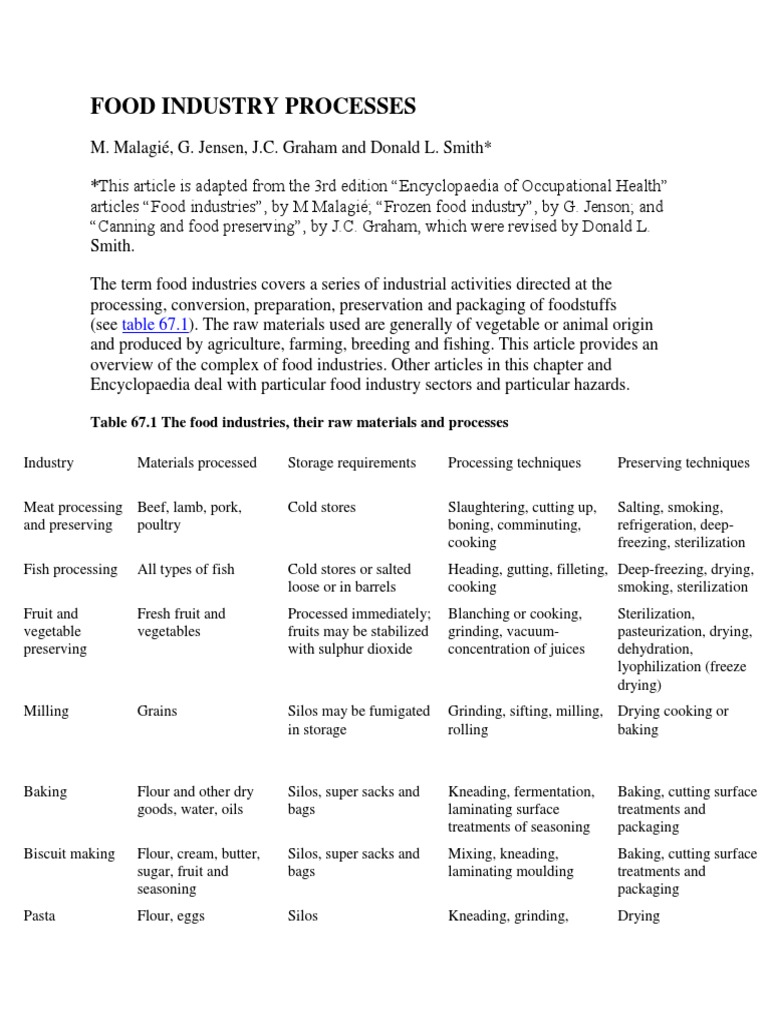 Food Industry Processes | PDF | Food Preservation | Canning