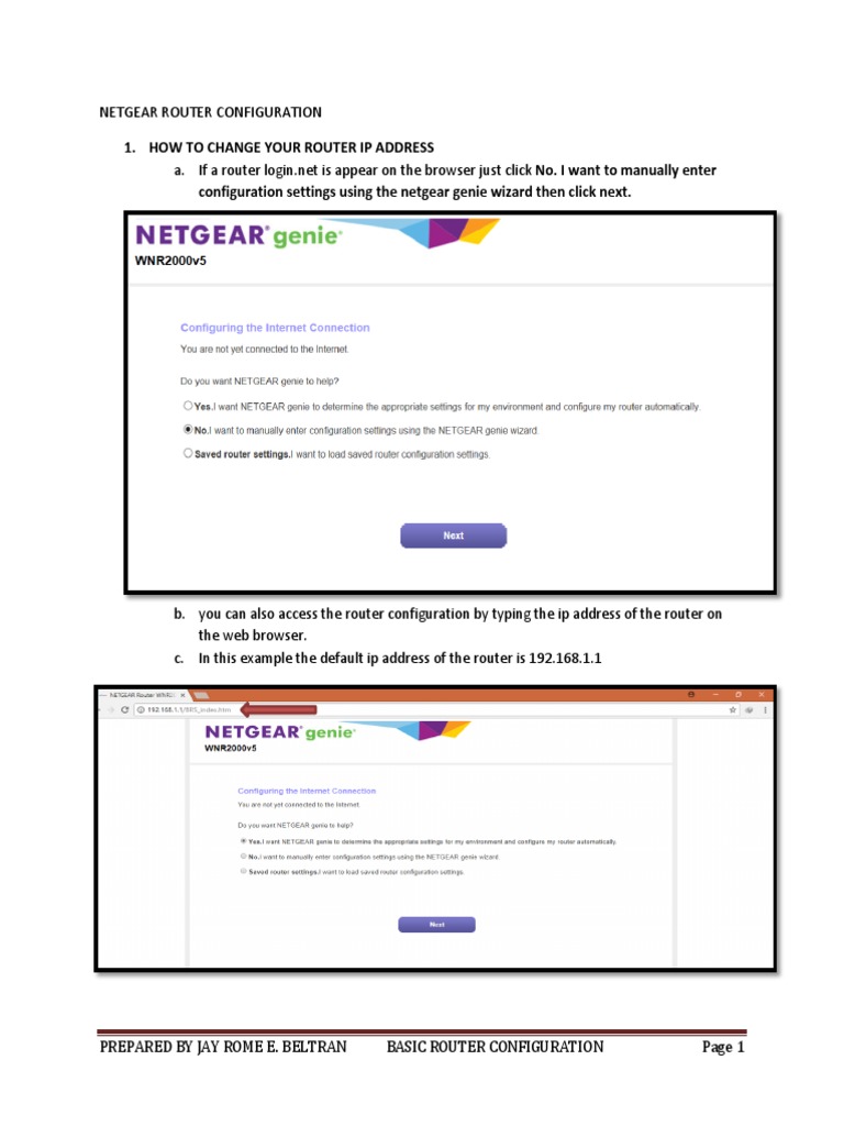 How To Change Your Router Ip Address Configuration Settings Using The ...