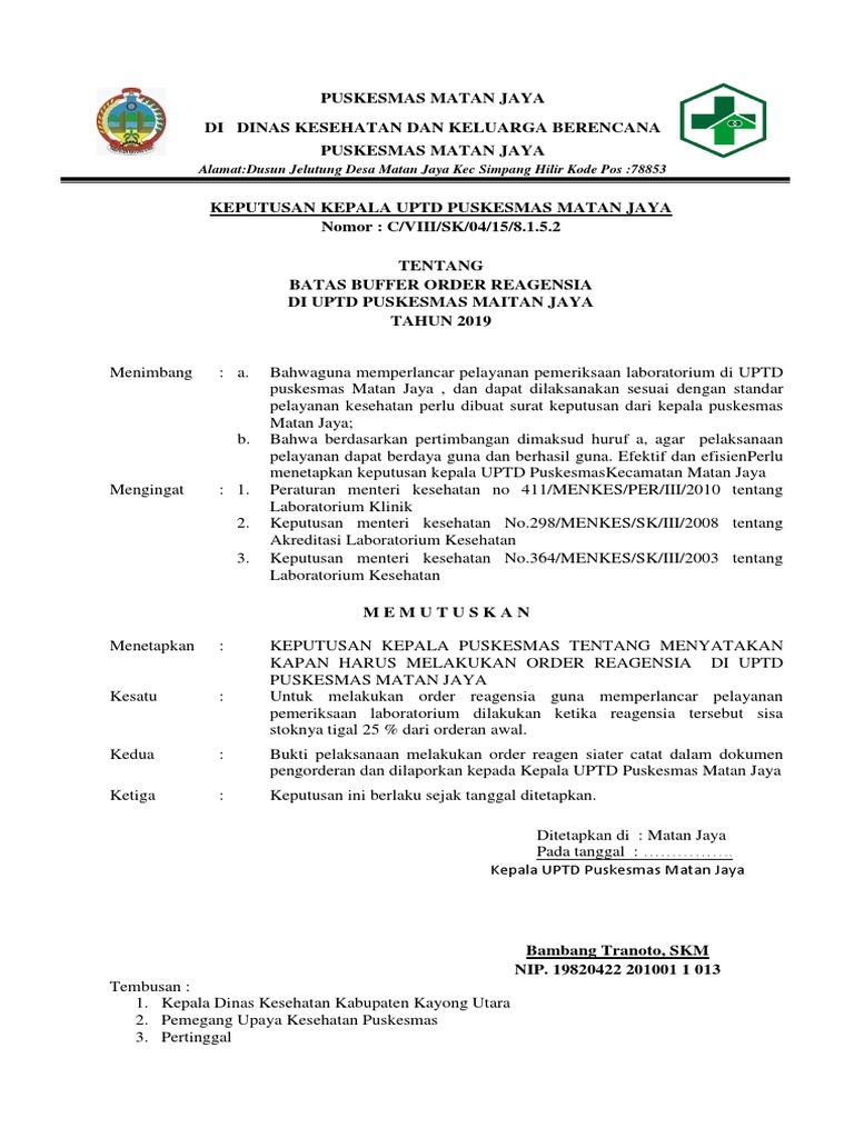 8.1.5.2 SK Batas Buffer Stock | PDF