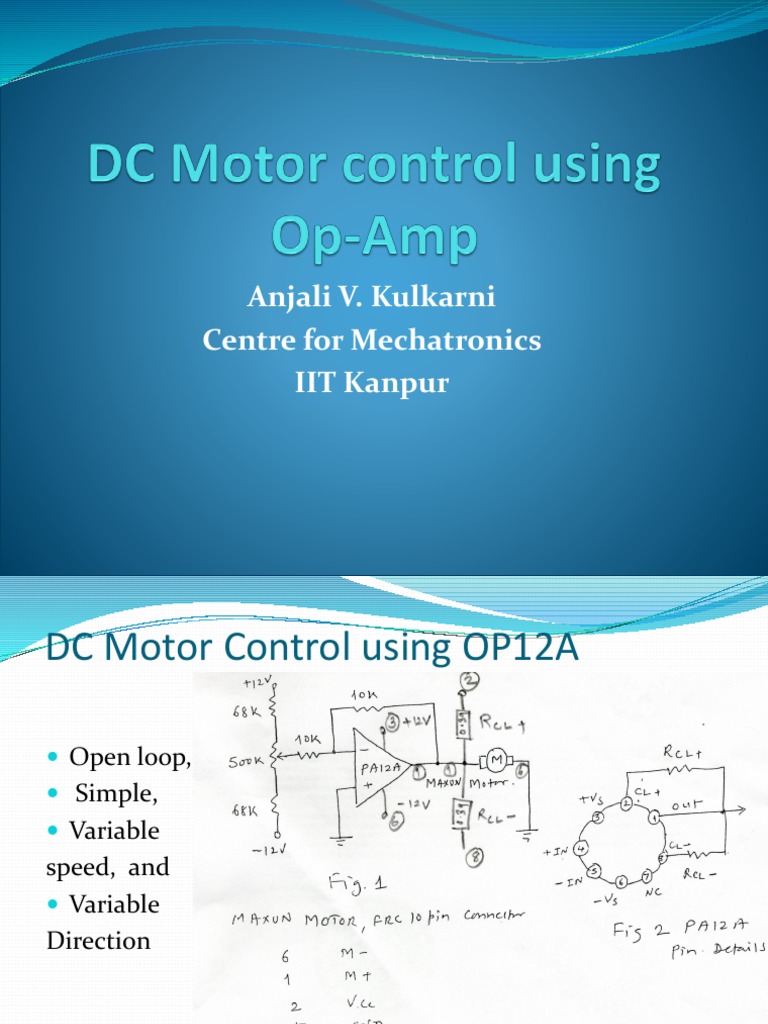 DC Motor Op-Amp Control | PDF