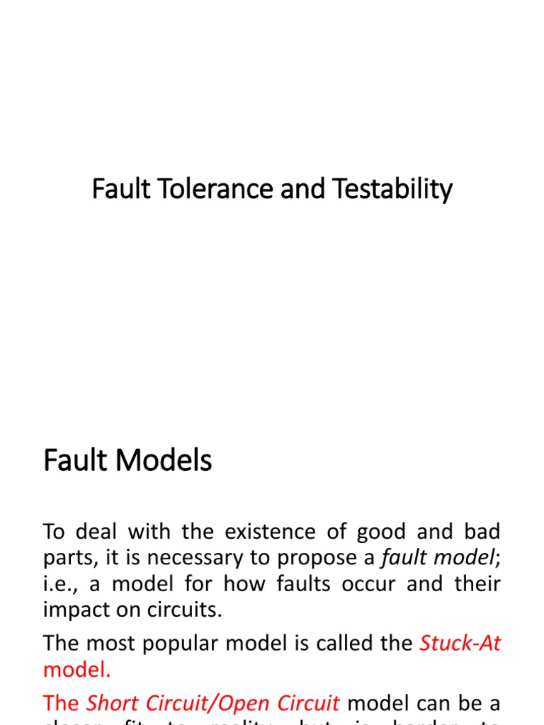 Fault Tolerance and Testability | PDF | Engineering | Design