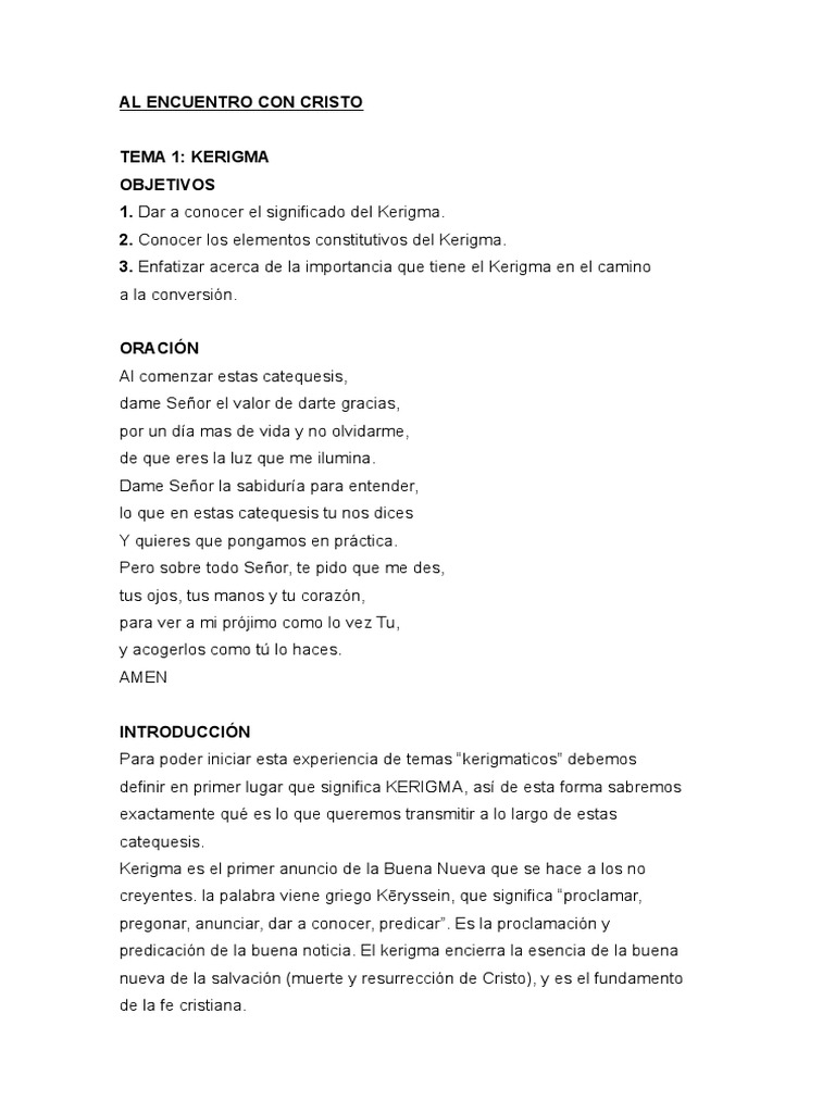 Al Encuentro Con Cristo | PDF | Jesús | Oración