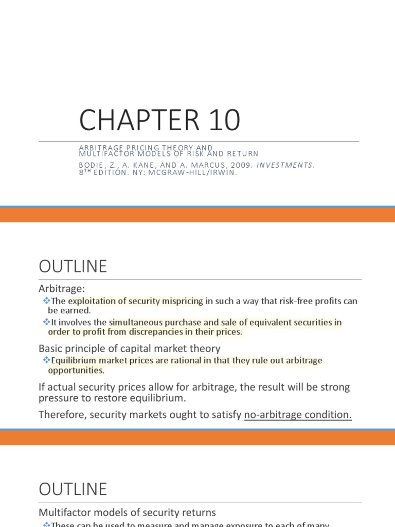 Econ 122 Lecture 18 APT | PDF | Capital Asset Pricing Model | Beta (Finance)