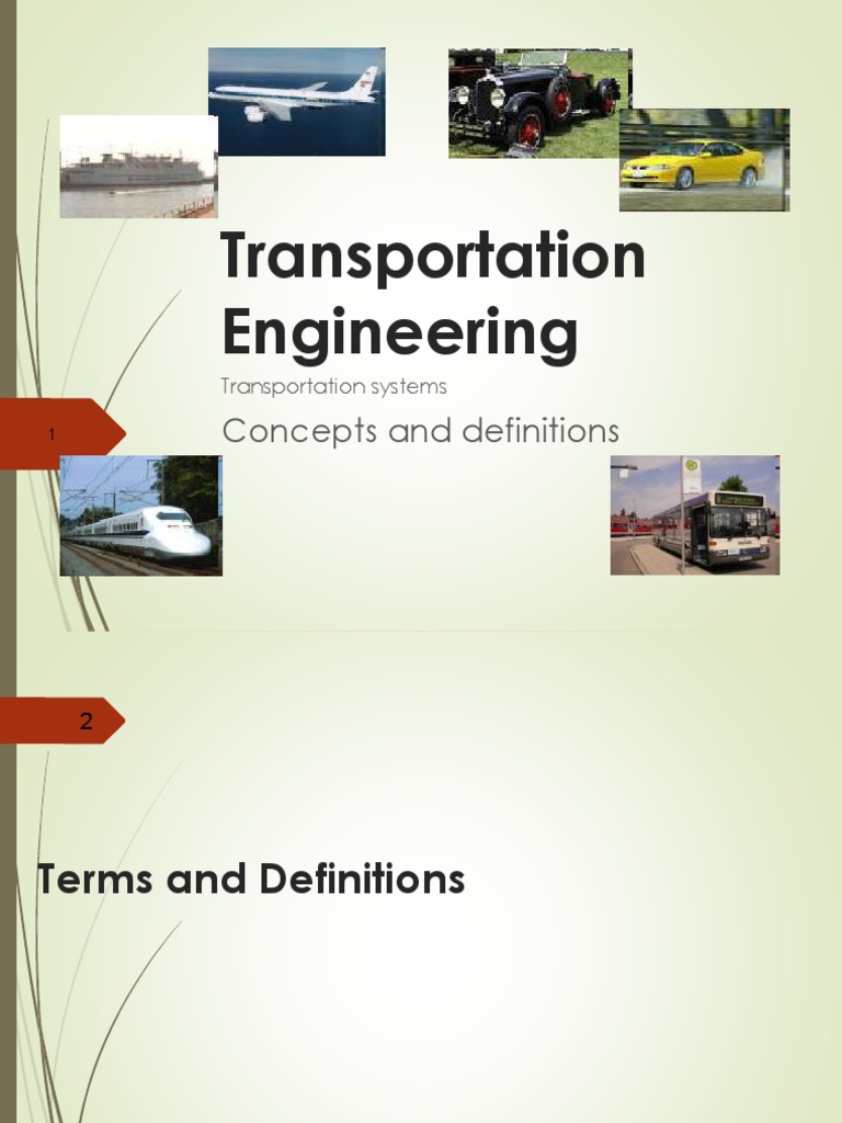 Lec 1 Introduction Transportation Engineering Millan | PDF | Light Rail ...