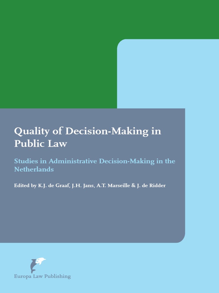 Quality of DecisionMaking in Public Law | PDF | Mediation | Decision Making