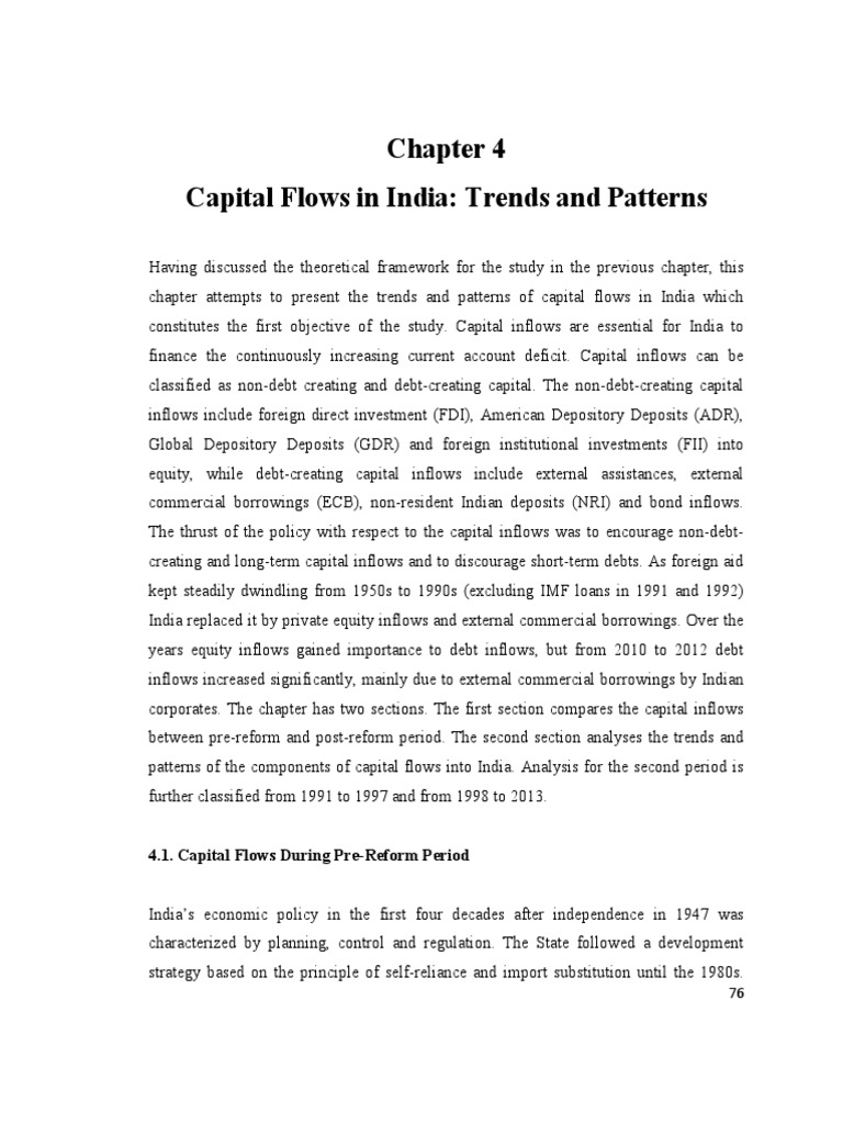 Capital Flows in India: Trends and Patterns | PDF | Foreign Direct ...