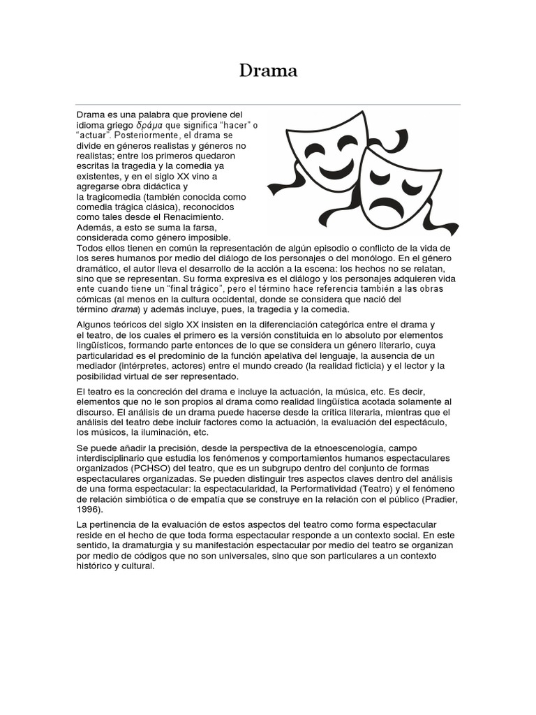 Drama | PDF | Teatro | Entretenimiento (general)