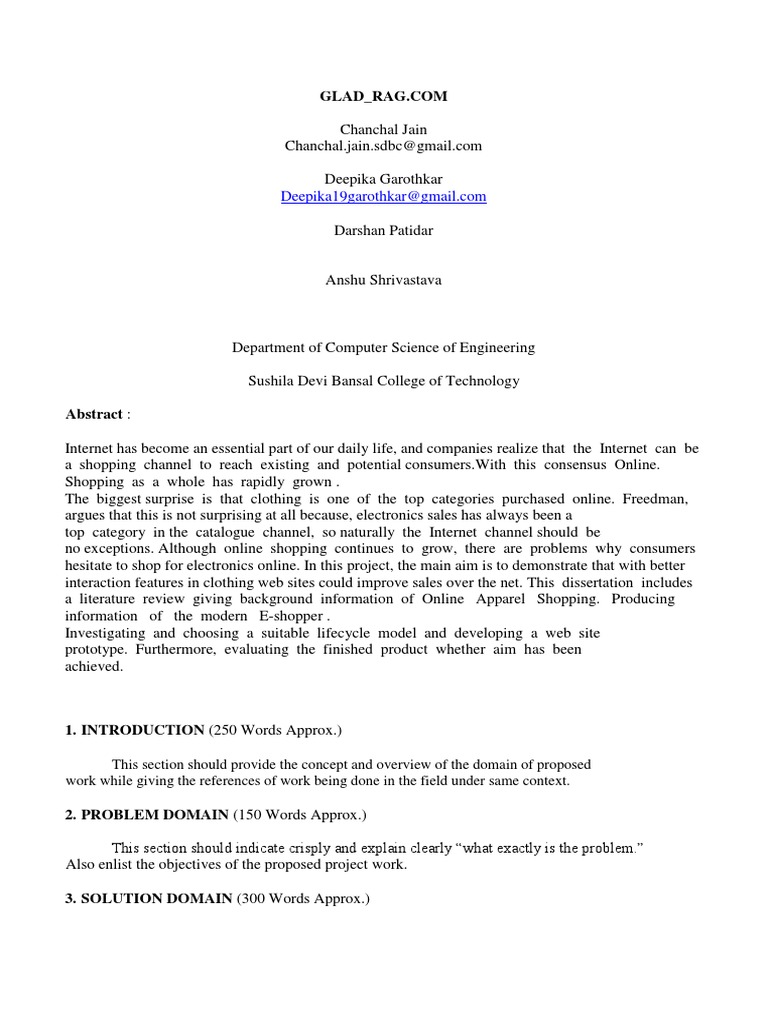 New Synopsis Format | PDF | Conceptual Model | Internet