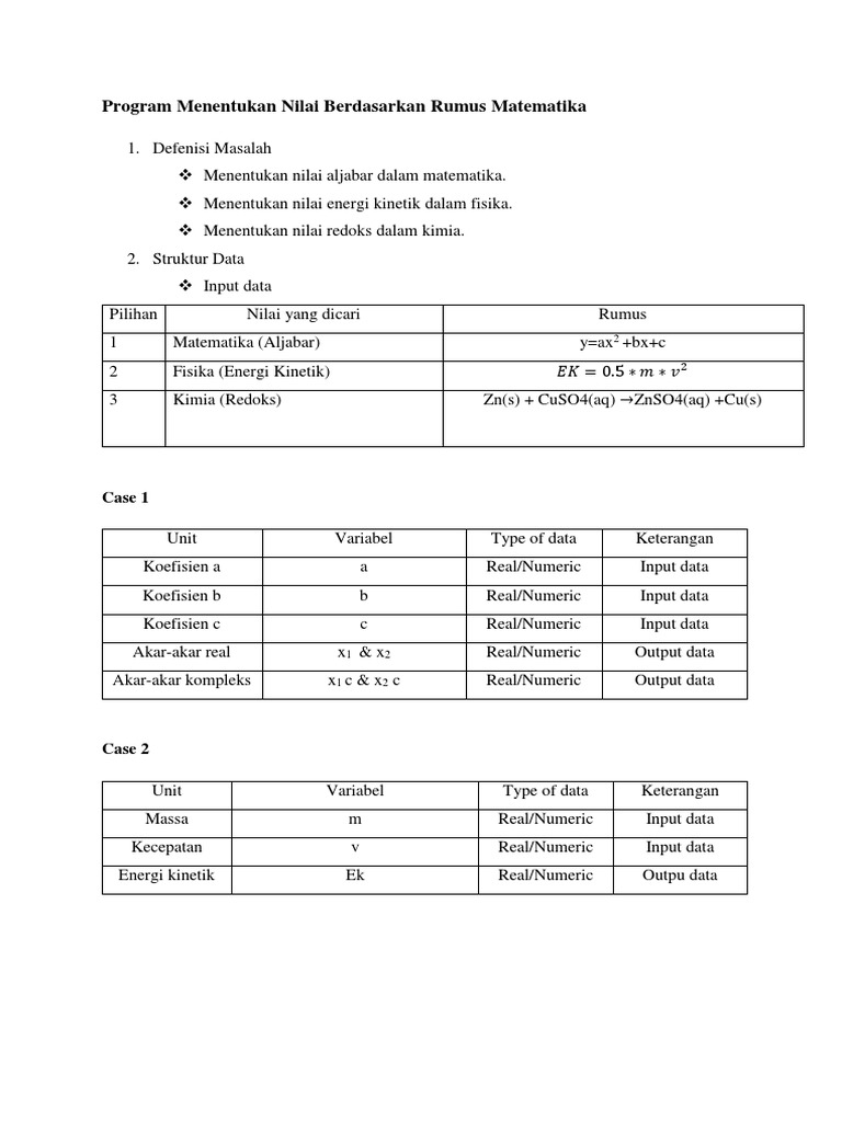Rumus Matematika | PDF | Sains & Matematika | Komputer