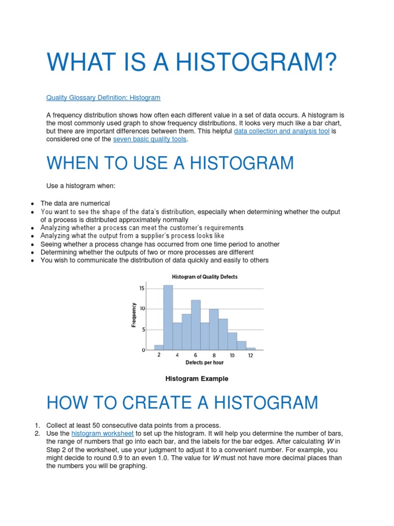 Histogram Notes | PDF | Histogram | Mean