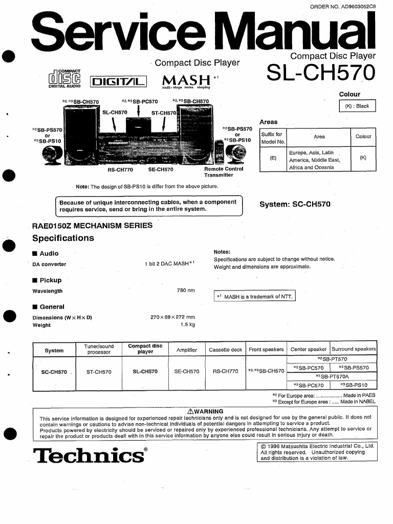 Technics SL Ch570 | PDF