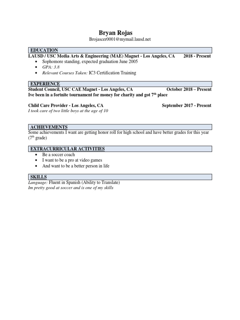 Sample Resume 2019 2 | PDF
