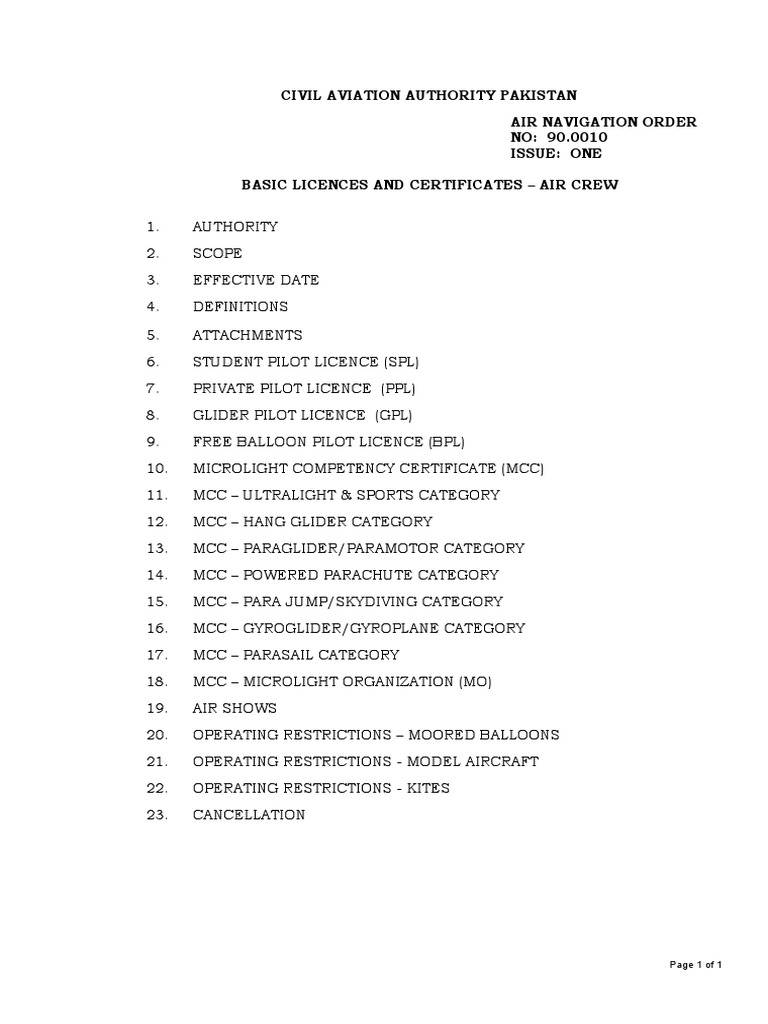 Caa PDF | PDF | Aircraft | Flight Instructor
