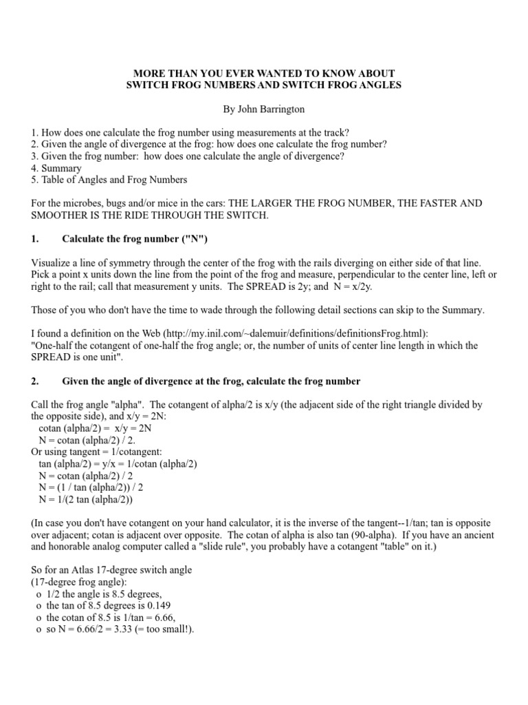 More Than You Ever Wanted To Know About Switch Frog Numbers and Switch ...