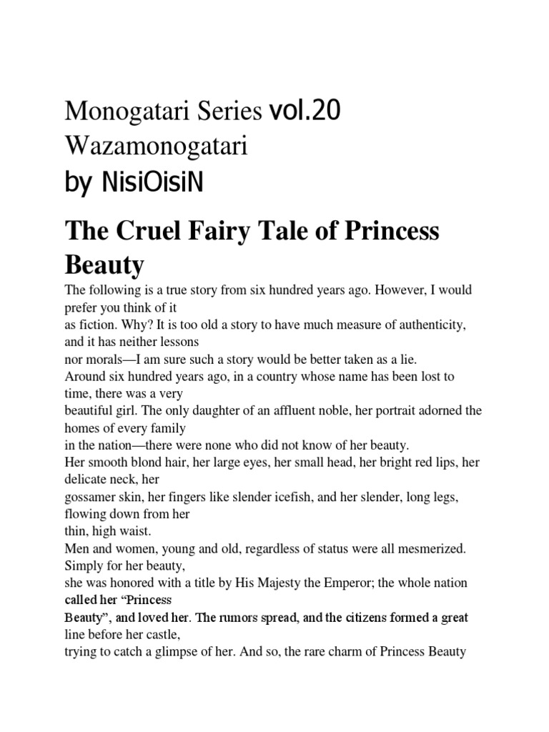 Monogatari Series Vol.20 Wazamonogatari by Nisioisin: The Cruel Fairy ...