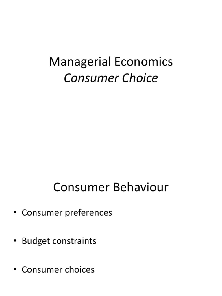 7 - Consumer Choice | PDF | Demand | Demand Curve