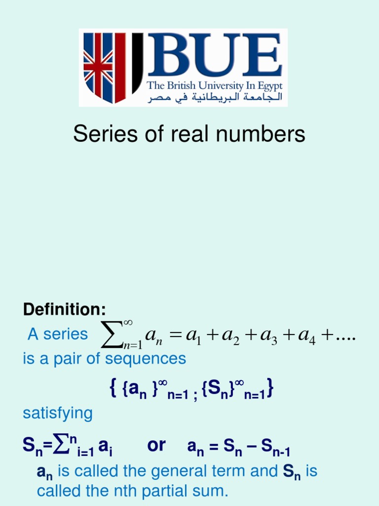 Series of Real Numbers | PDF | Series (Mathematics) | Real Analysis