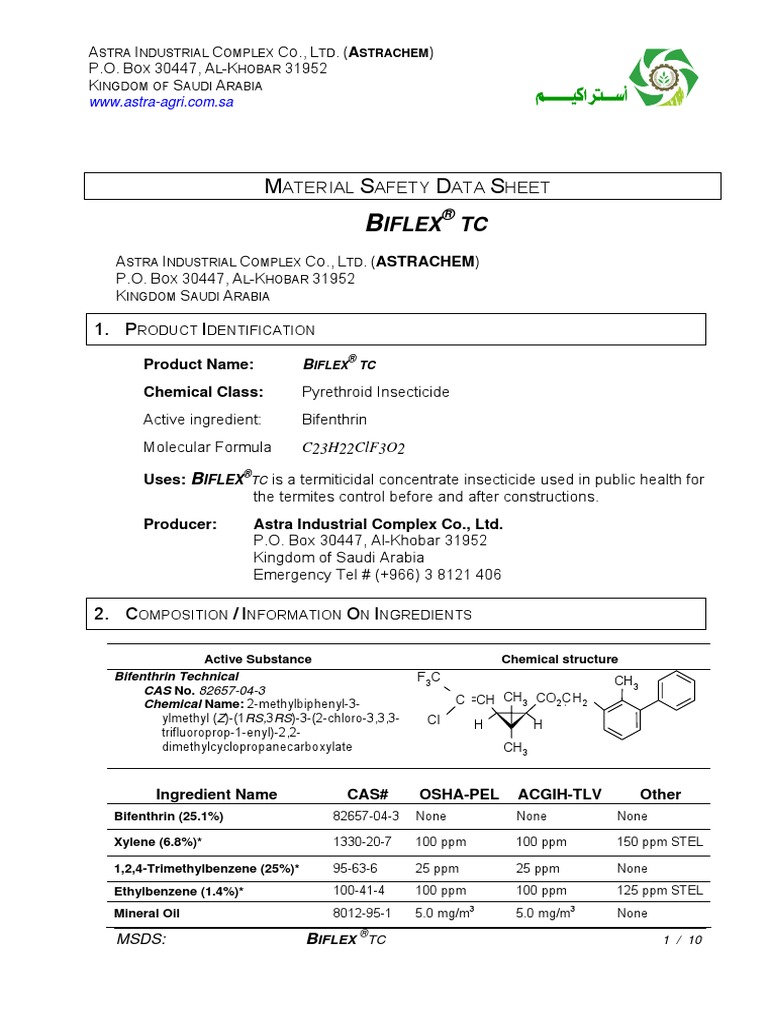 BIFLEX MSDS (3).pdf | Waste Management | Fires
