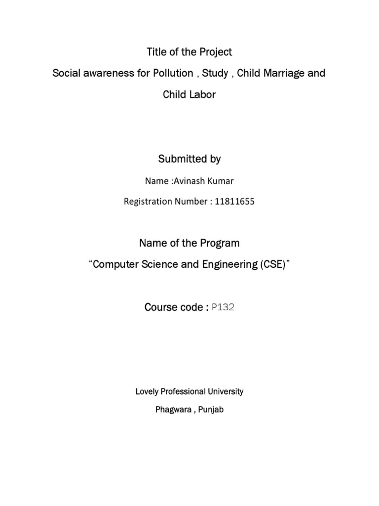 Social Awareness REPORT PDF | PDF