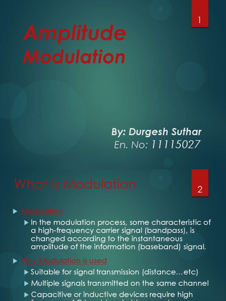 Amplitude: Modulation | Download Free PDF | Modulation | Broadcast Engineering