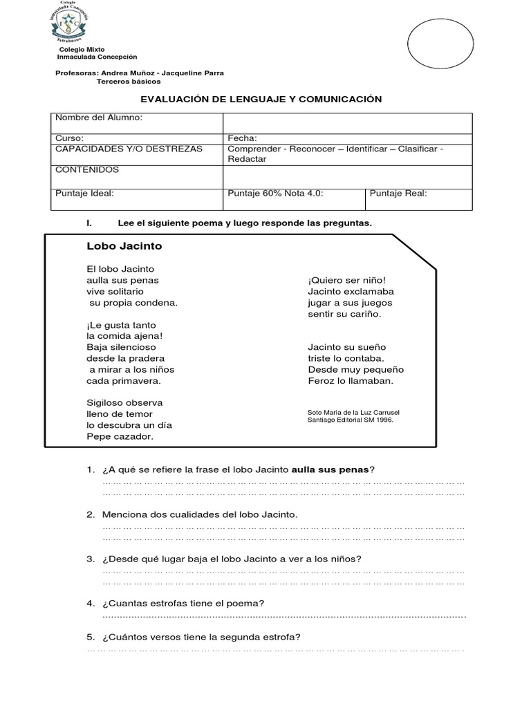 Prueba de Los Adjetivos Calificativos | PDF