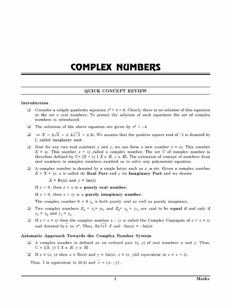 Complex Numbers Problems Advanced | PDF