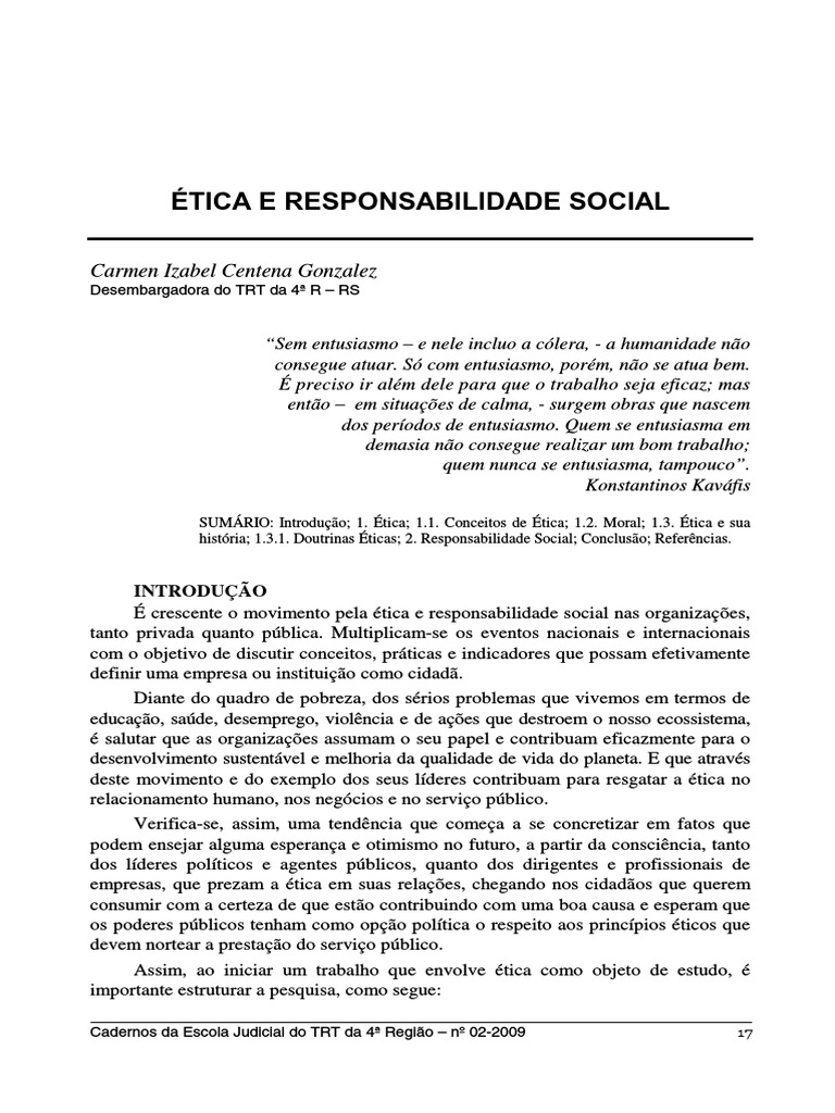 eTICA E RESPONSABILIDADE SOCIAL | PDF | Moralidade | Humano