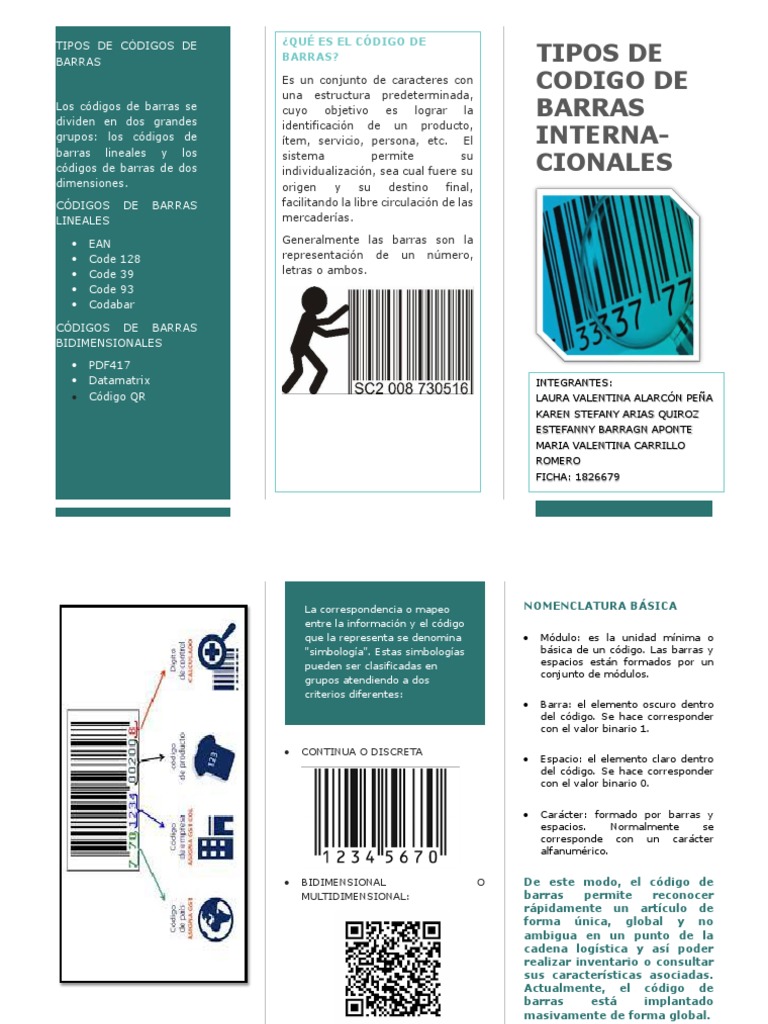 Tipos de Códigos de Barras Folleto | PDF | Código de barras ...