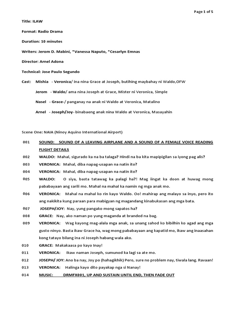 Radio Drama Script | PDF