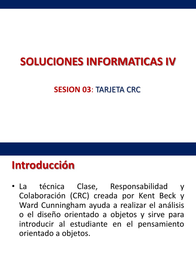 Guía de Tarjetas CRC para OO | PDF | Programación orientada a objetos ...