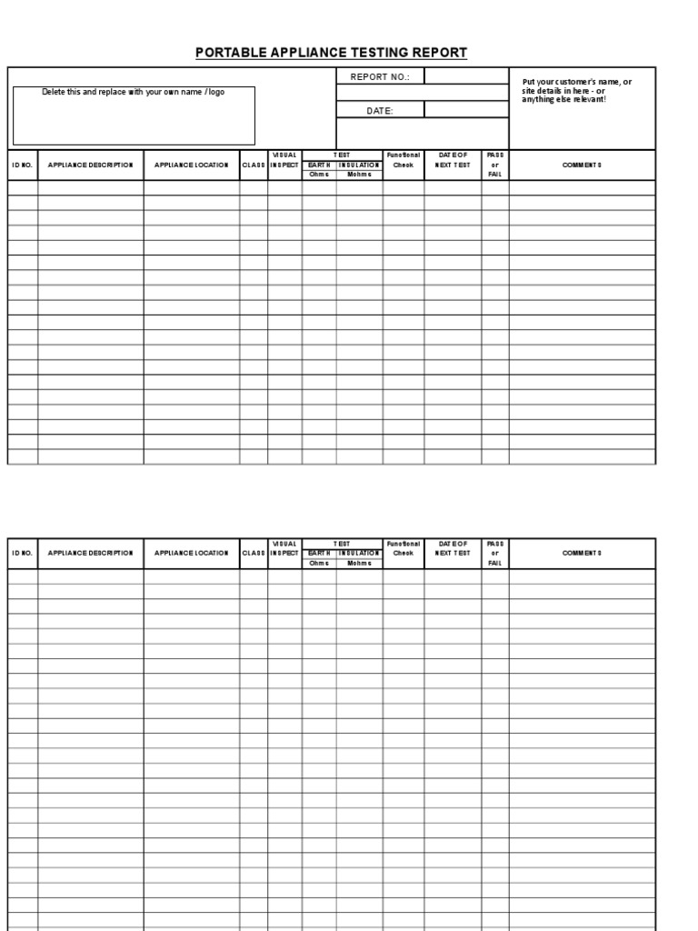 Pat Testing Records | PDF