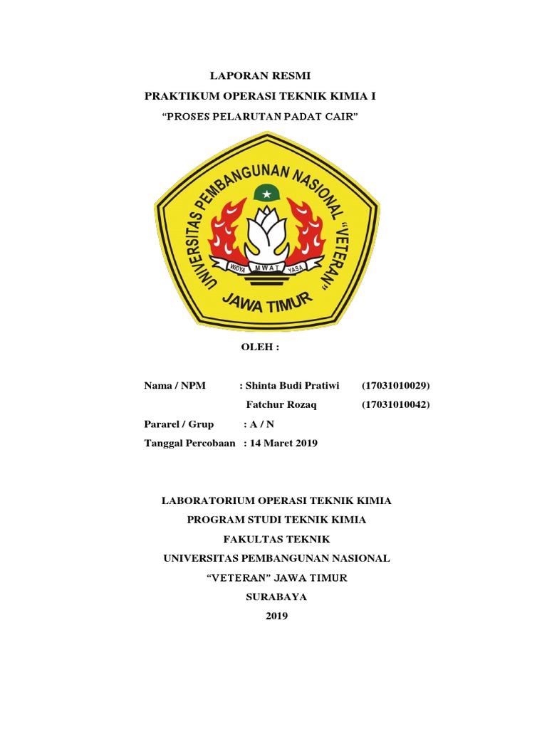 Proses Pelarutan Padat Cair Teknik Kimia | PDF | Sains & Matematika ...