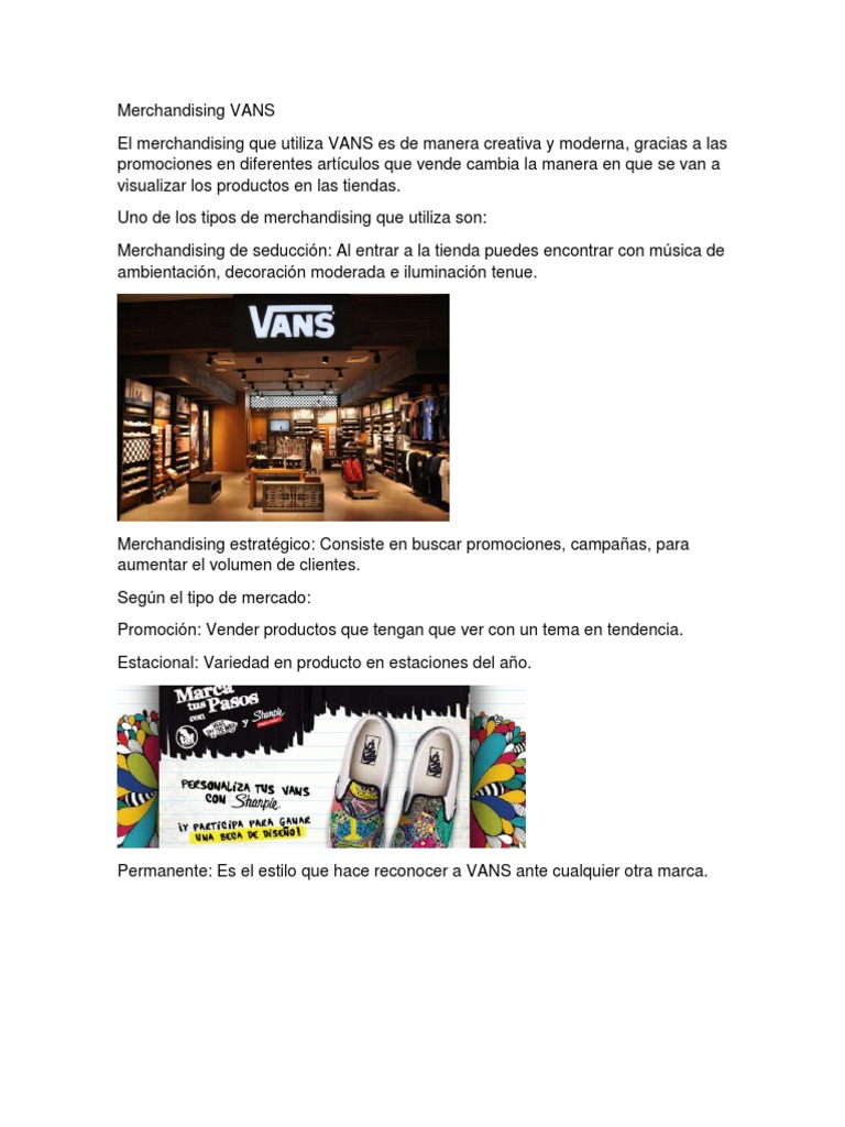 Merchandising VANS | PDF