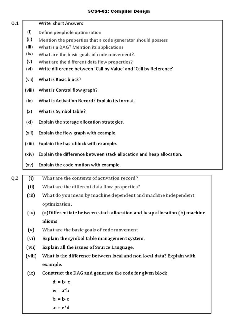 Compiler Design | PDF | Program Optimization | Control Flow