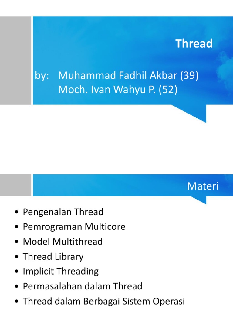 4 Threads | PDF | Seni