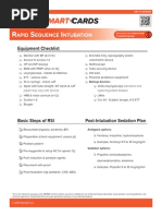 ICU One Pager Intubation Checklist | PDF | Medicine | Respiration