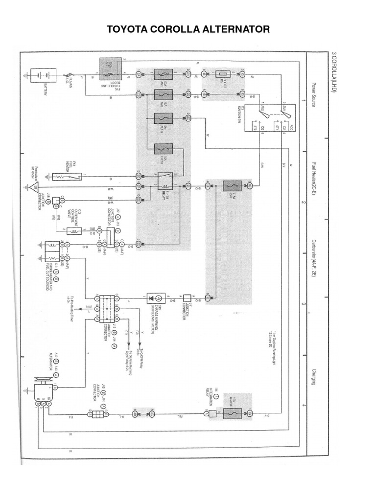 Toyota Alternator Wiring Diagram | PDF