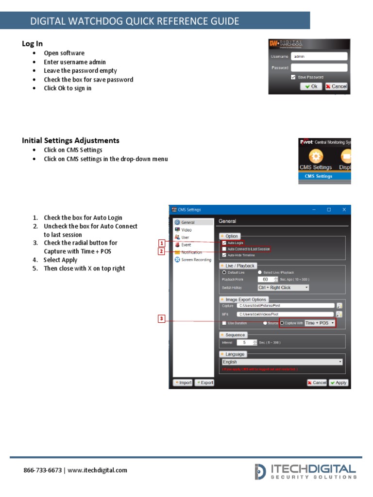 Digital Watchdog Quick Reference Guide: Log in | PDF | Point And Click ...