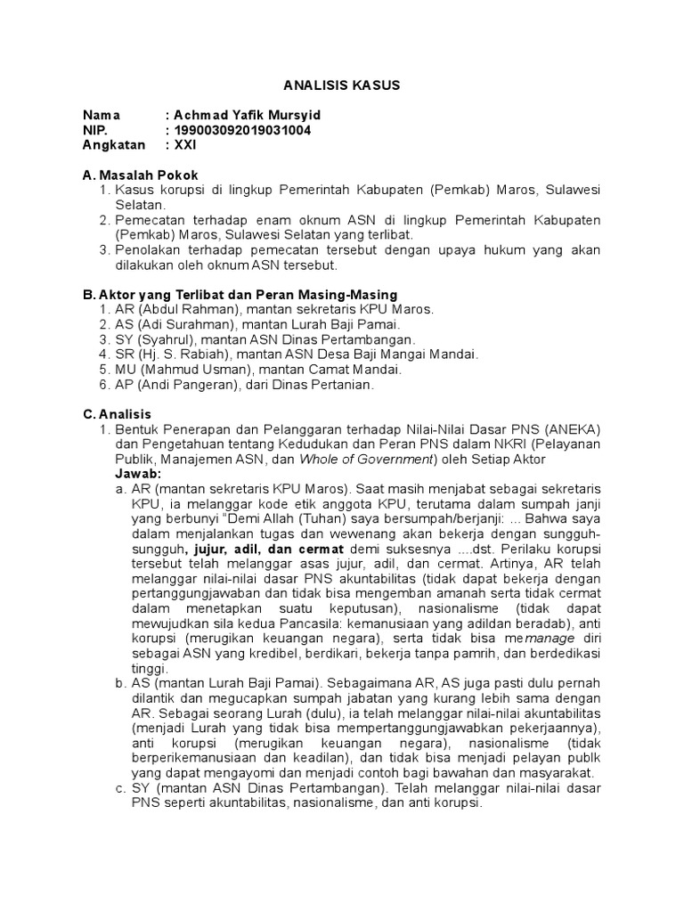 Contoh Studi Kasus | PDF