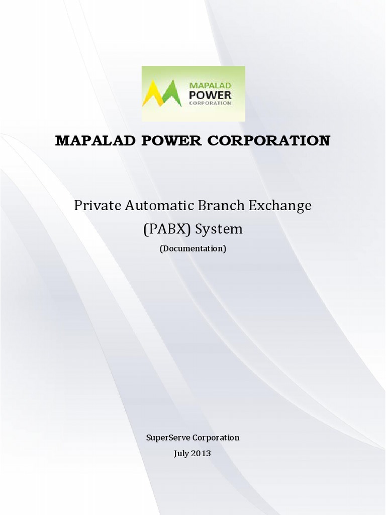 PABX System | PDF | Voicemail | Voice Over Ip